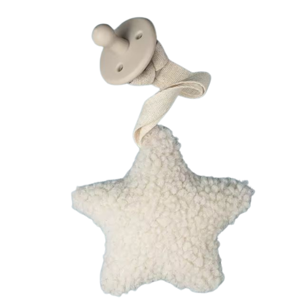 Cream Sherpa Star Paci Holder – A Perfect Present