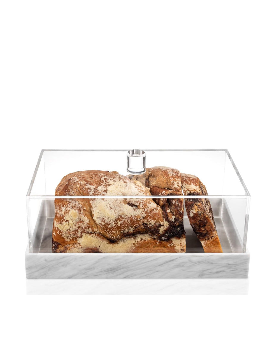 Marble Lucite Cake Tray With Lid – A Perfect Present